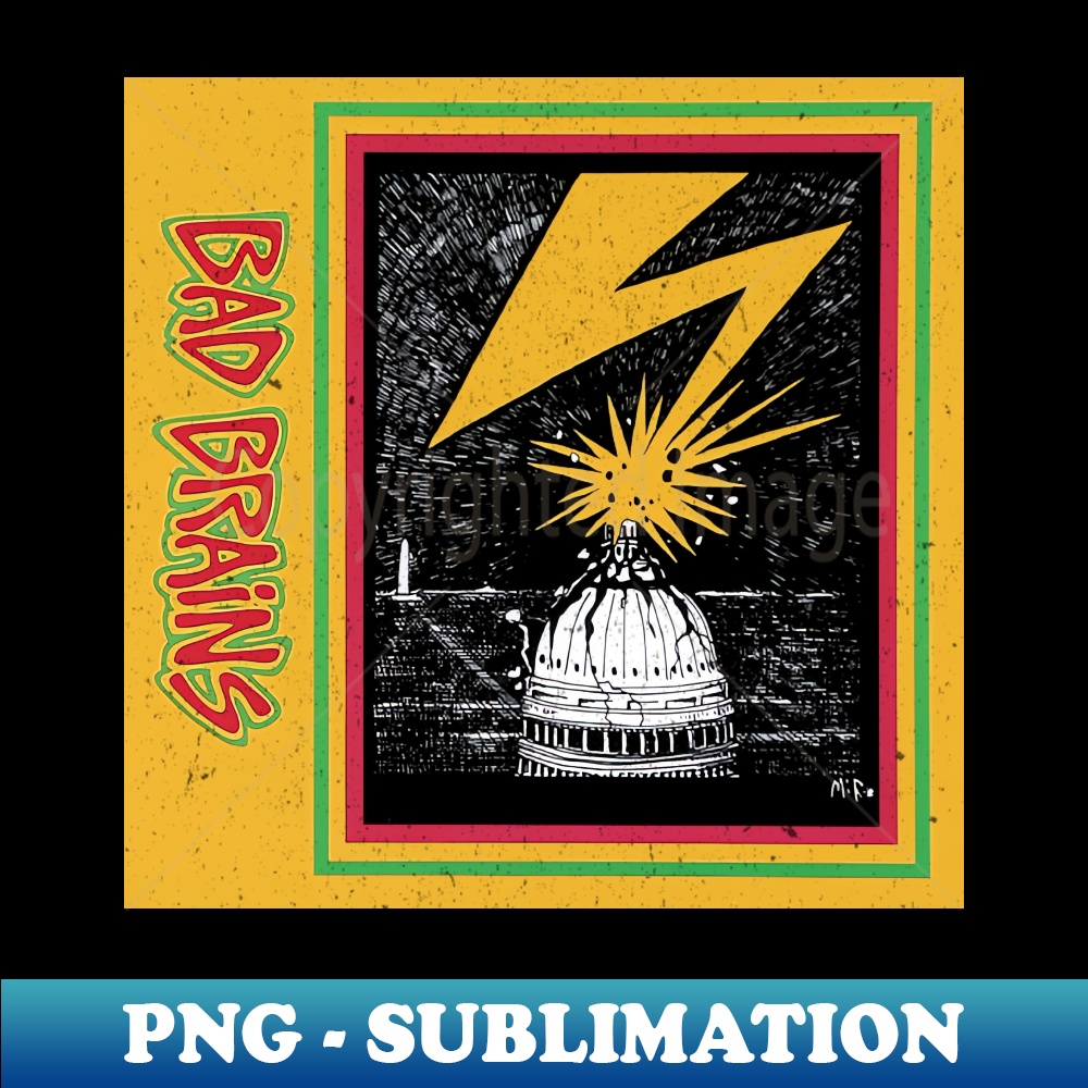 Black Dots Bad Brains Raw And Gritty Sound Tee - Retro PNG S | Inspire ...