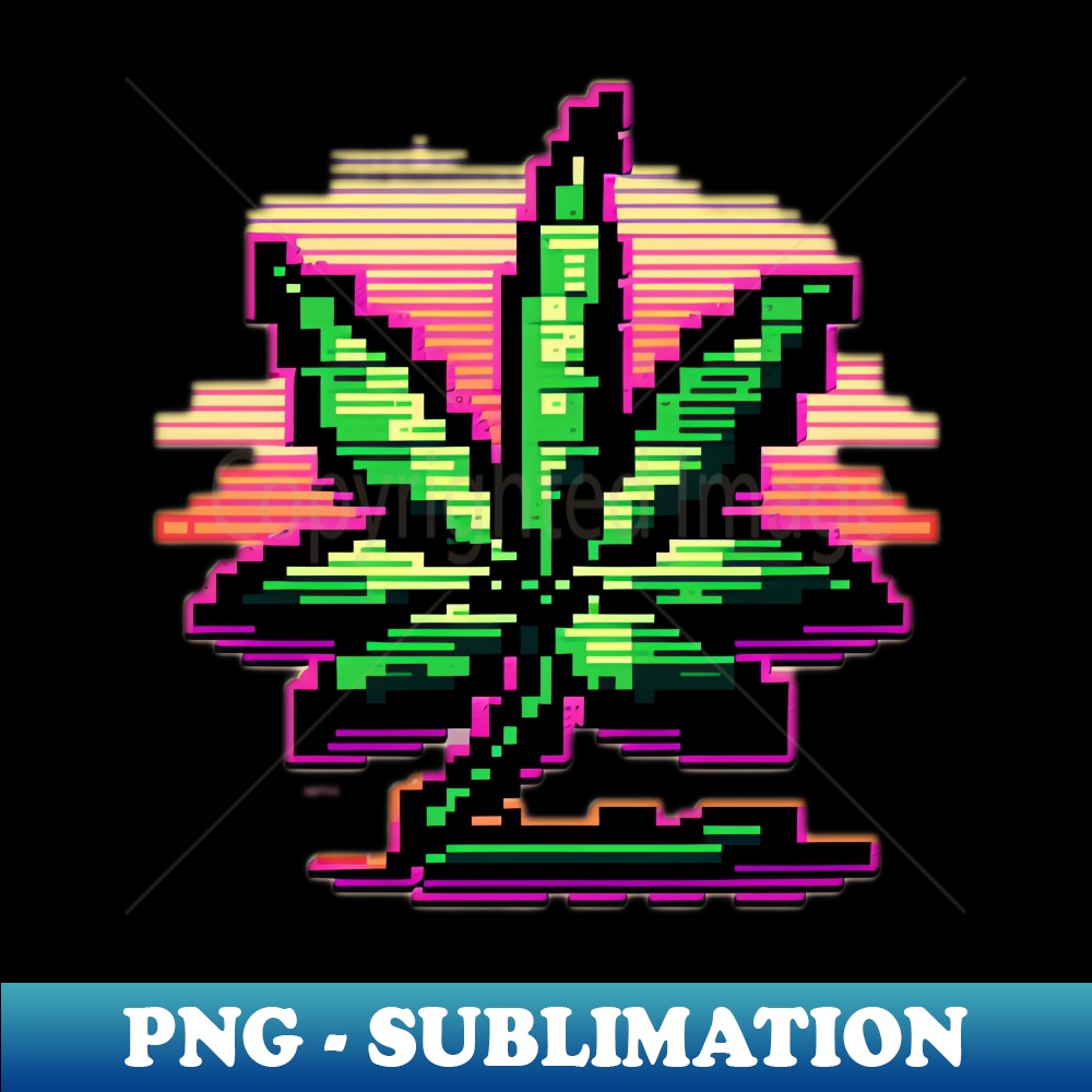 Pixel Weed Leaf - Creative Sublimation PNG Download - Bring | Inspire ...