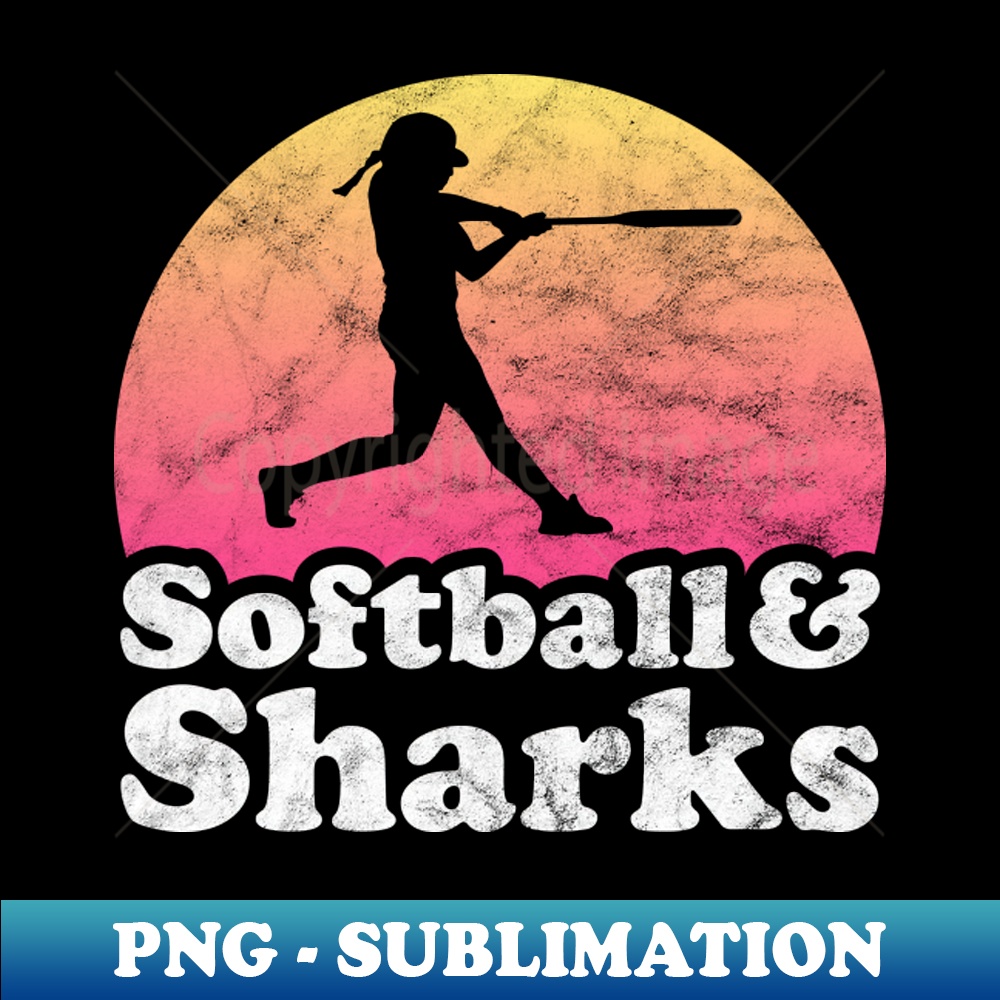 Softball and Sharks Gift for Softball Player Coach Fan - Pre | Inspire ...