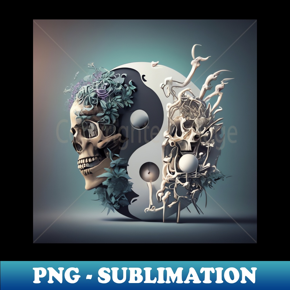 Round of Rebirth Yin-Yang Skeleton Art - Digital Sublimation | Inspire ...