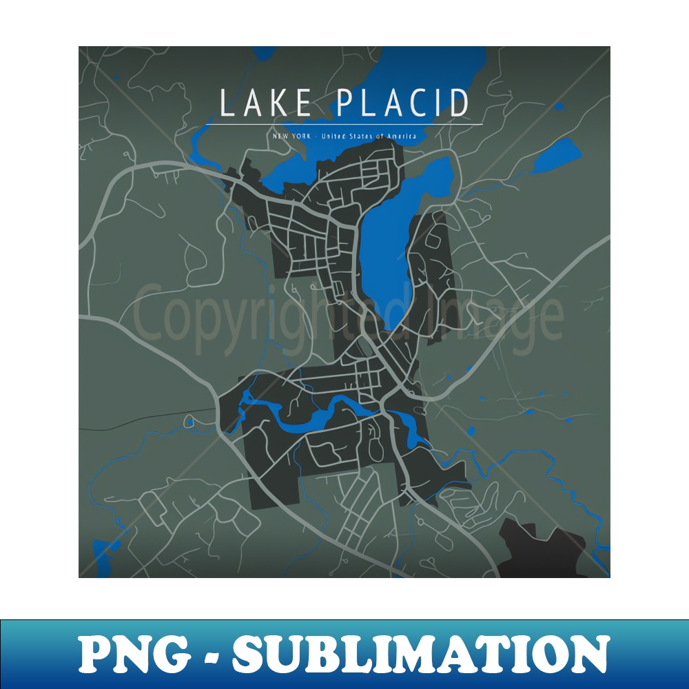 lake placid map - High-Quality PNG Sublimation Download - In | Inspire ...