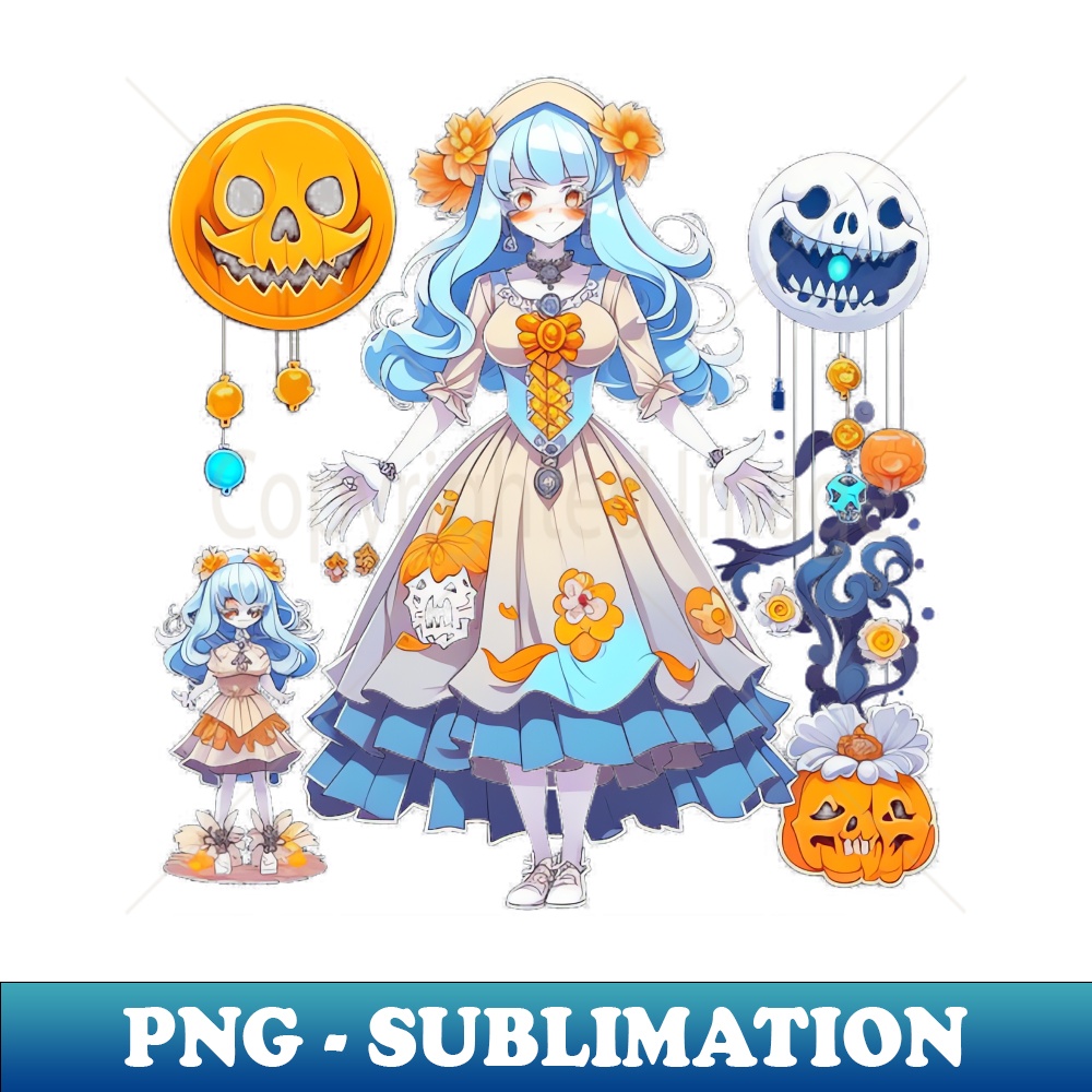 Retro Anime Girl Ghouls Halloween Ghost Outfit - High-Resolu | Inspire ...