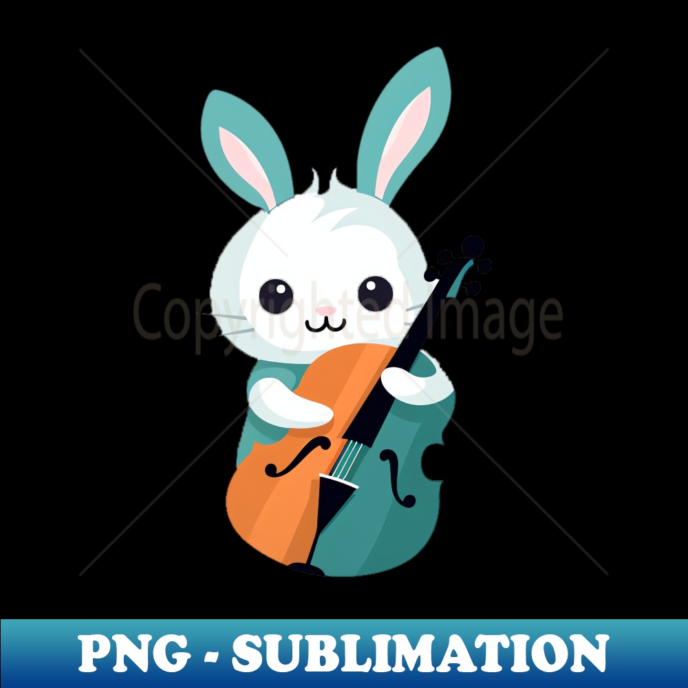 Cute Bunny Playing Double Bass - Special Edition Sublimation | Inspire ...