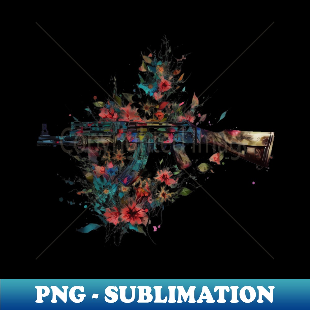 Flower Power AK-47 5 - Artistic Sublimation Digital File - U | Inspire ...