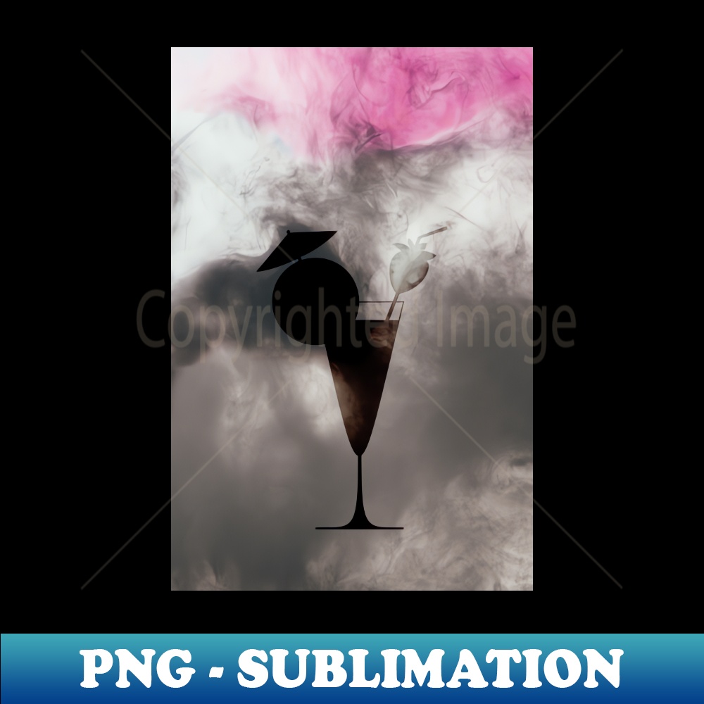 Fun Cocktail Glass Silhouette - Exclusive PNG Sublimation Do | Inspire ...