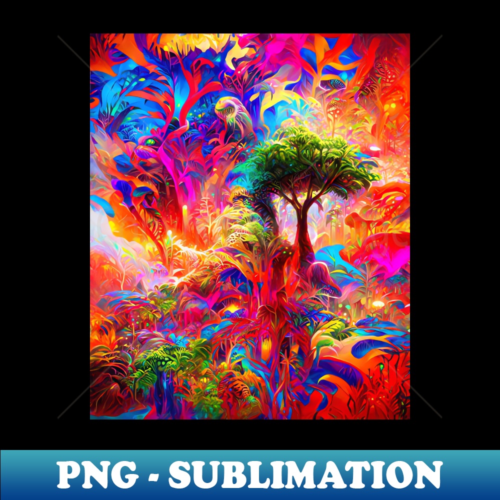 Psychedelic Melting Jungle - Aesthetic Sublimation Digital F | Inspire ...