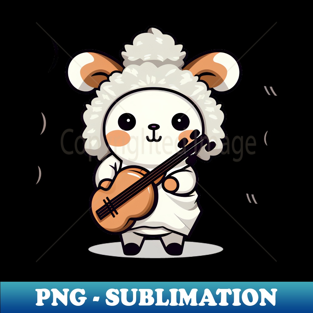Chibi Sheep Holding Violin - Premium Sublimation Digital Dow | Inspire ...