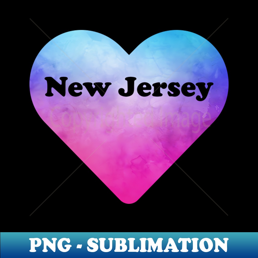 I Love New Jersey USA - Special Edition Sublimation PNG File | Inspire ...