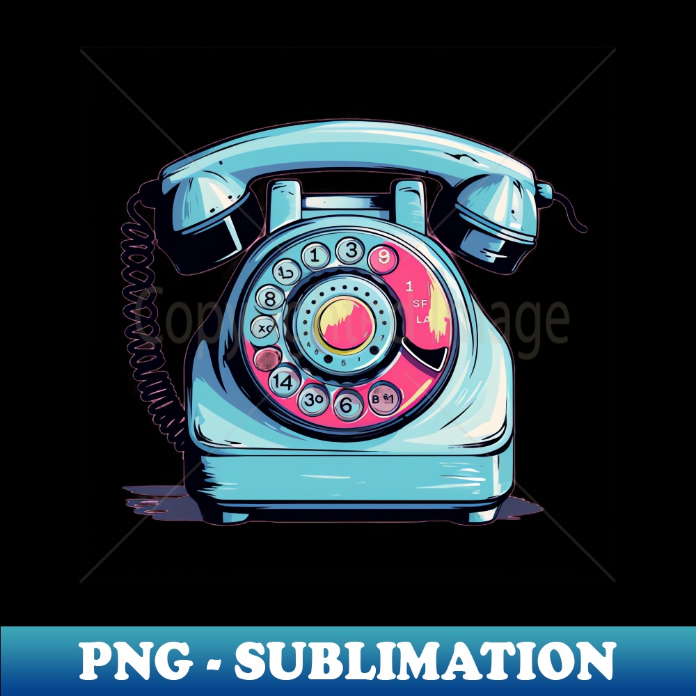 rotary pastel phone - Retro PNG Sublimation Digital Download | Inspire ...