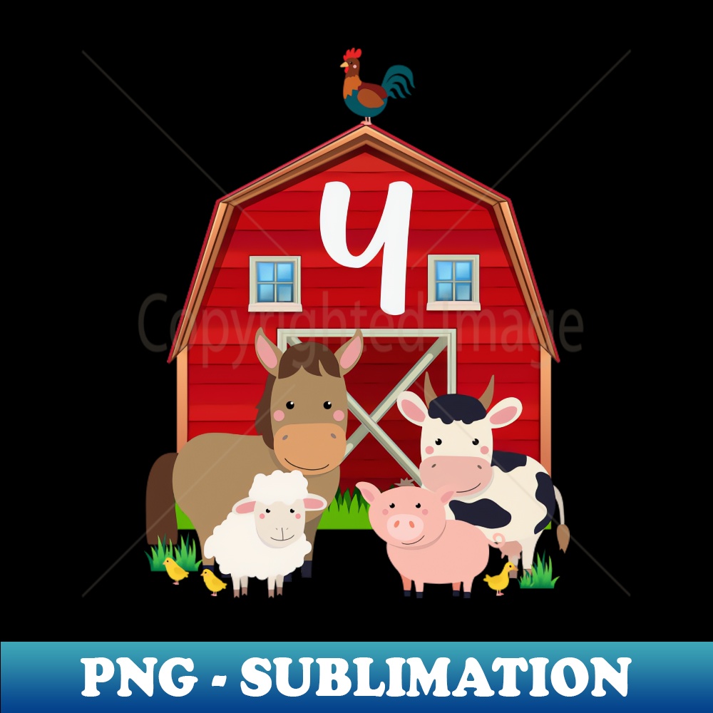 Kids 4th Birthday Oink Baa Moo Im 4 Farm Animal Birthday - A | Inspire ...