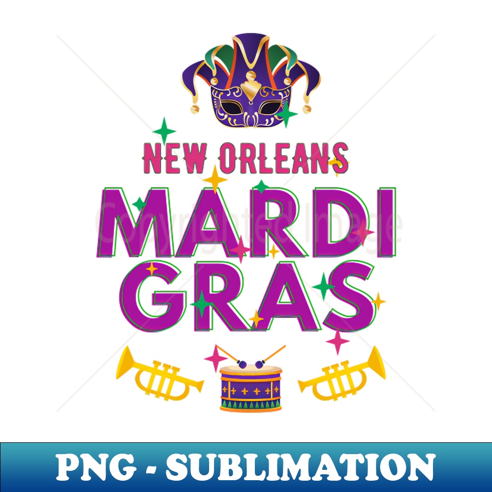 Mardi Gras Carnival New Orleans - Vintage Sublimation PNG Do | Inspire ...