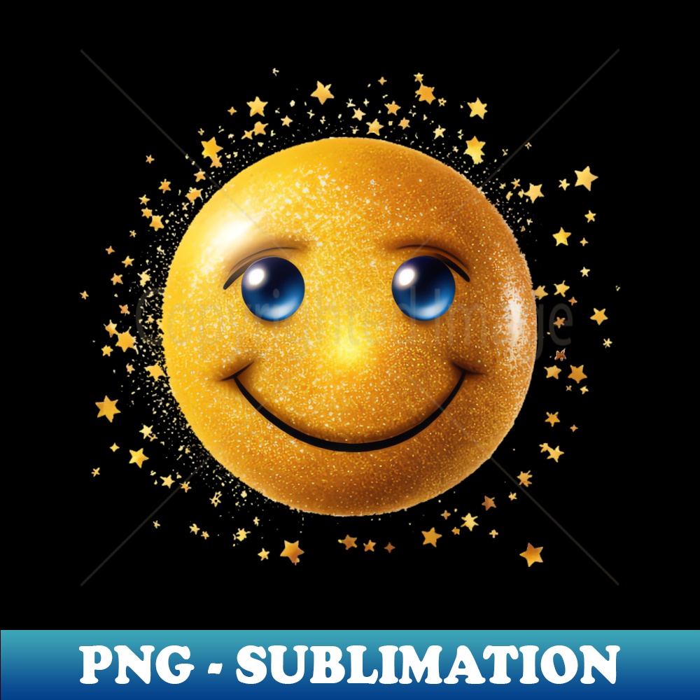 Starry Smiles Glittery Emoji Delight - Aesthetic Sublimation - Inspire ...
