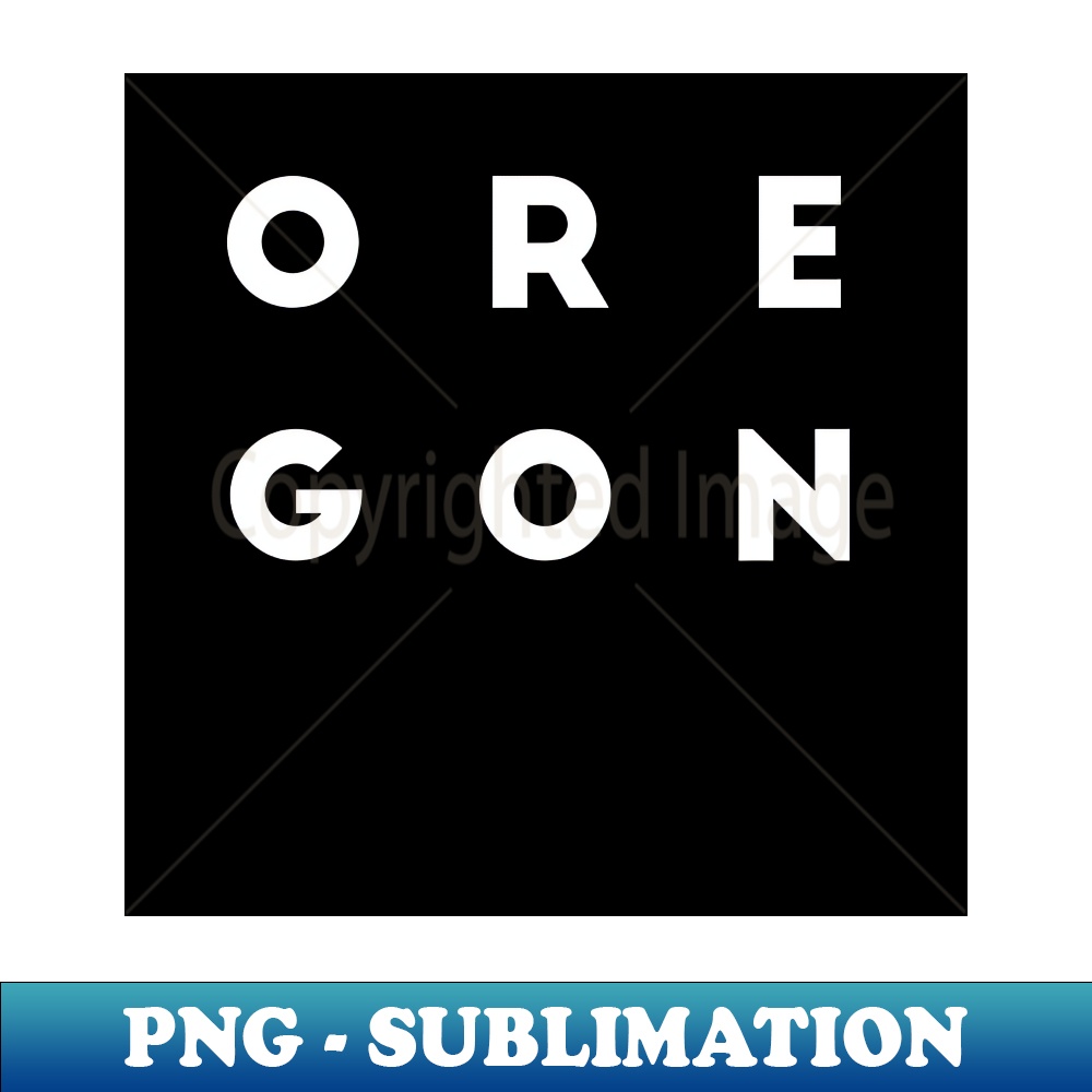 Oregon Black square letters - Modern Sublimation PNG File - | Inspire ...