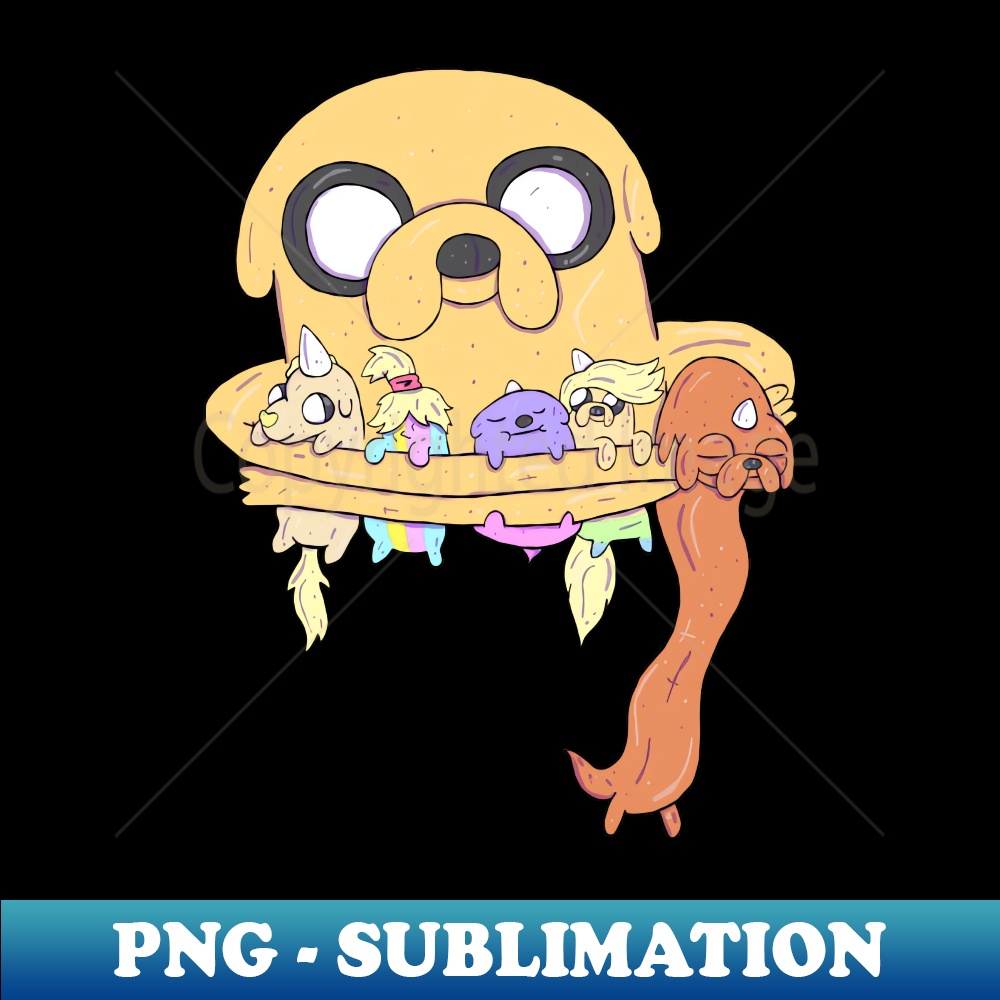 Adventure Time - Jake with Pups - PNG Transparent Digital Do - Inspire ...