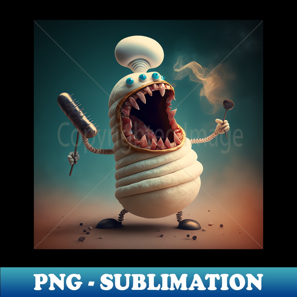 Worm Chef Screams At Customers - PNG Transparent Sublimation | Inspire ...