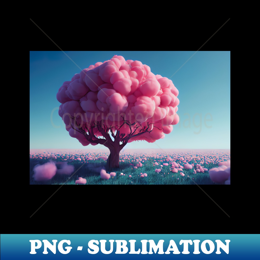 Beautiful pink tree with pink flowers Tree of life pink col | Inspire ...
