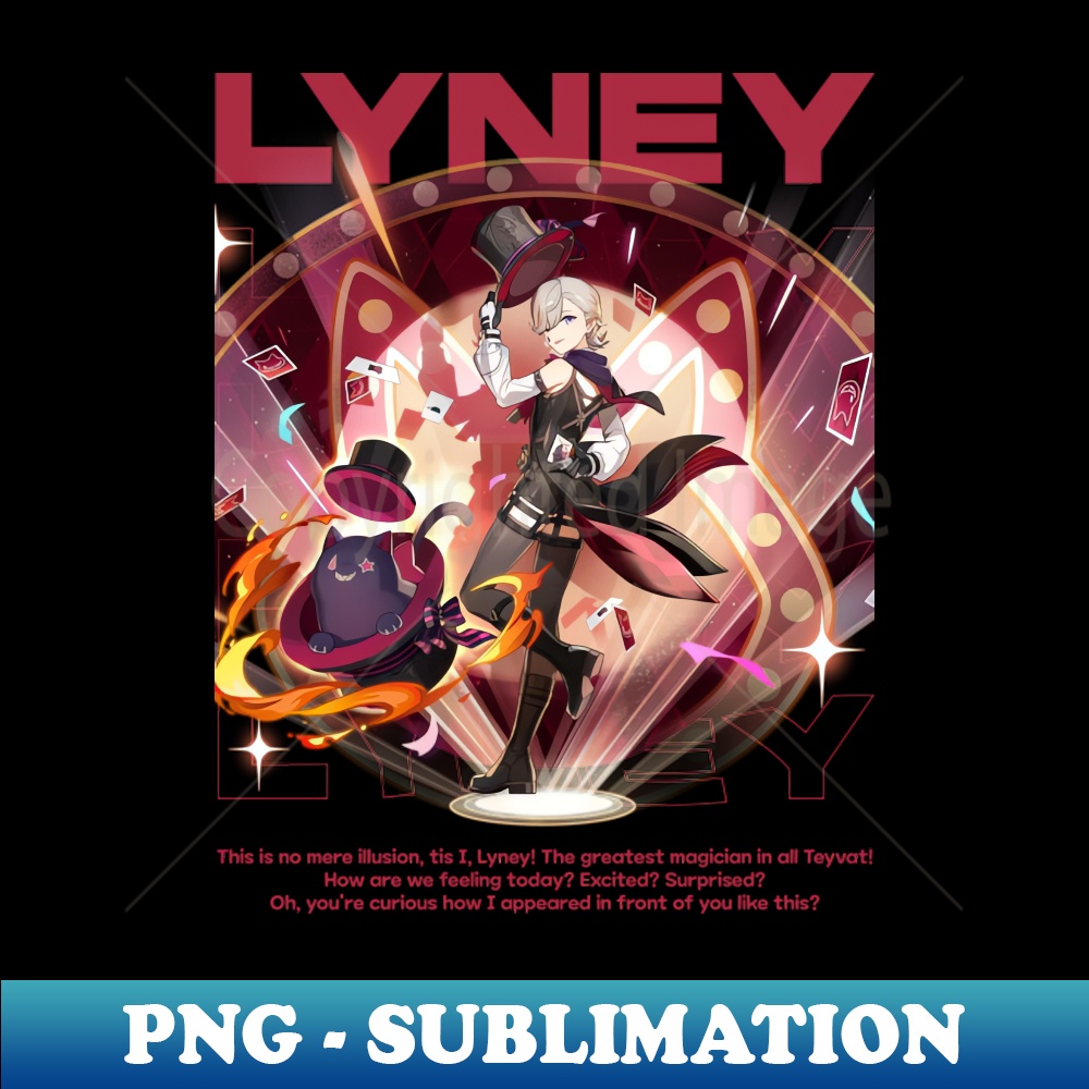Lyney Genshin Impact T-Shirt - Modern Sublimation PNG File - | Inspire ...