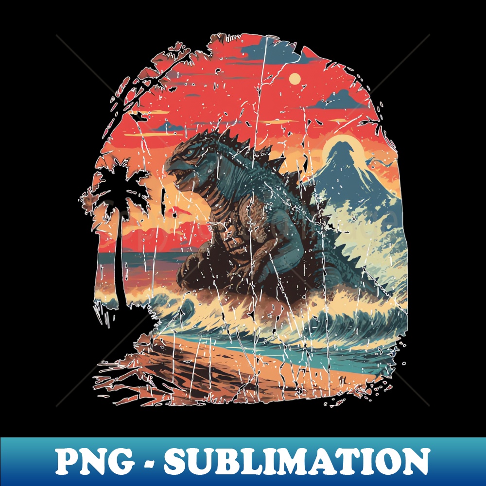 Kaiju Coastal Rampage Wrath Unleashed Premium Png Sublimat Inspire Uplift