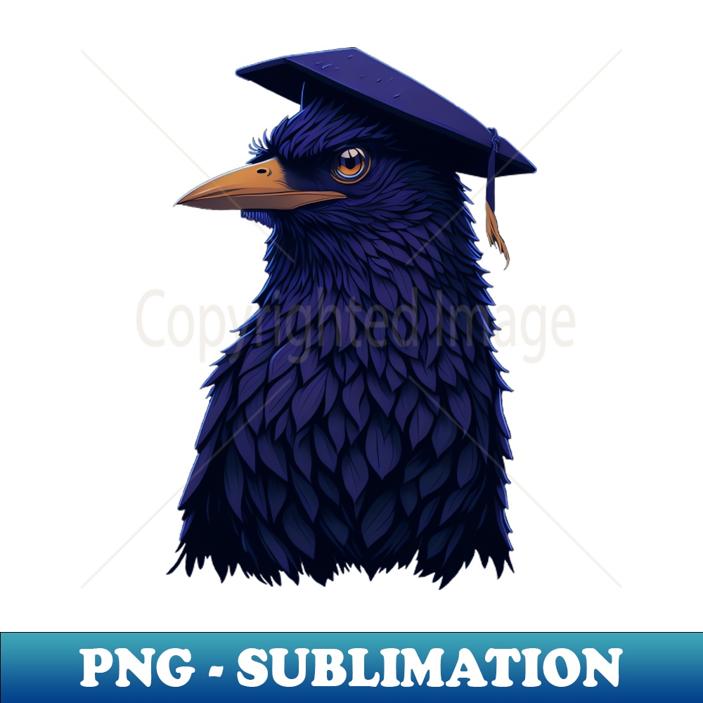 Cute Raven Wearing Graduation Hat - Exclusive PNG Sublimatio | Inspire ...