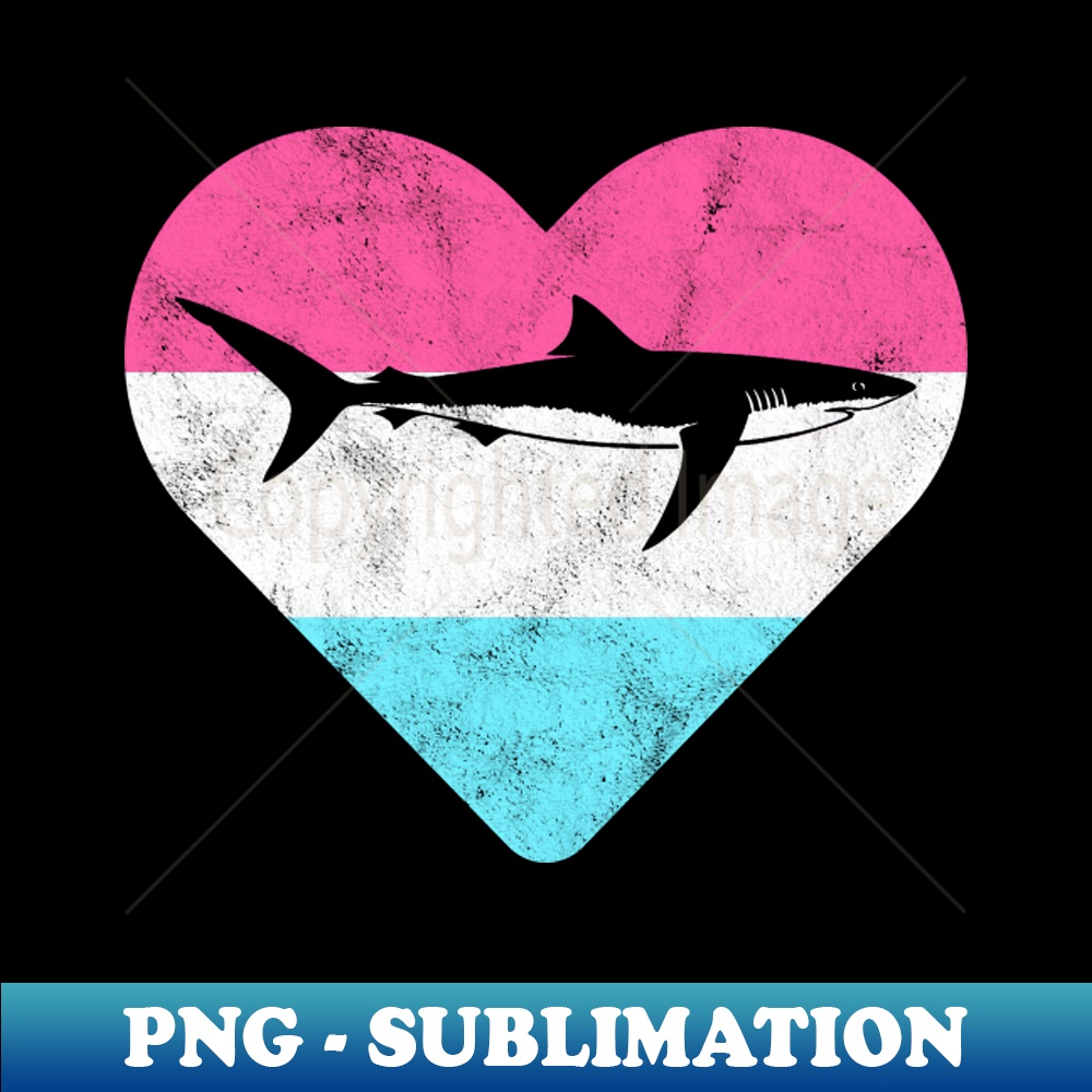 Retro Vintage Blue Shark Gift - Exclusive PNG Sublimation Do | Inspire ...