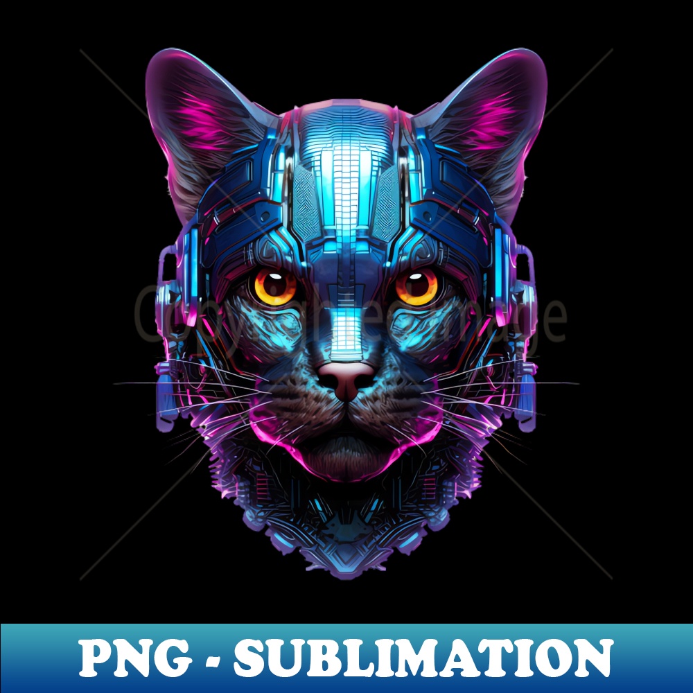 Midnight Mech - The Black Cyborg Cat - Exclusive Sublimation | Inspire ...