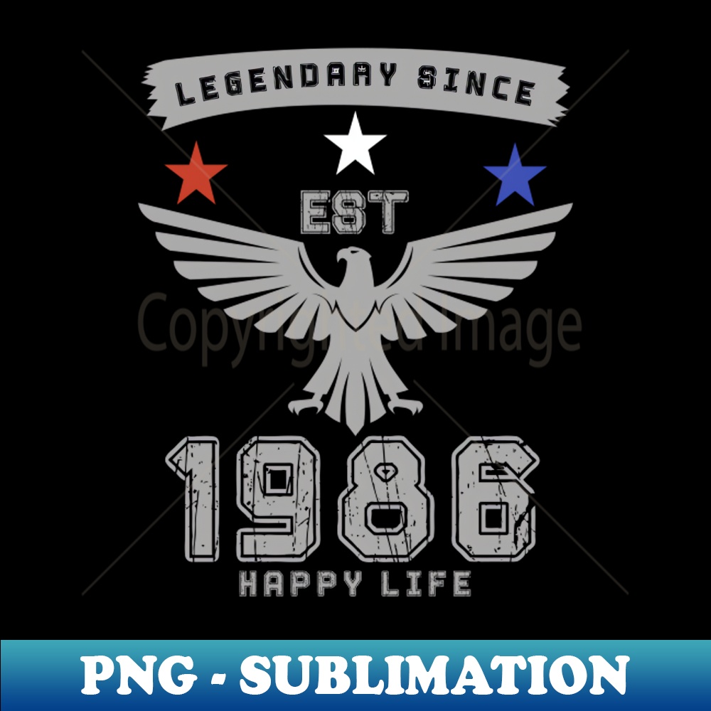 1986 Birthday Born in 1986 - Vintage Sublimation PNG Downloa | Inspire ...