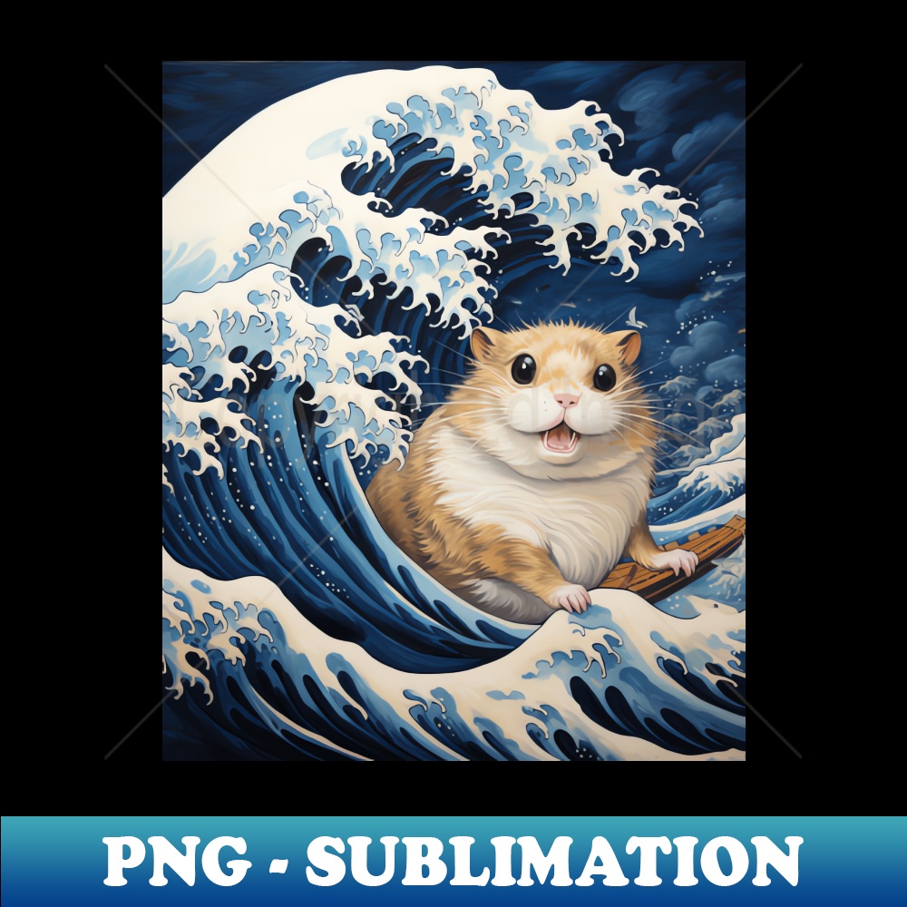 Japanese Kawaii Hamster Great Wave Off Kanagawa - Trendy Sub | Inspire ...