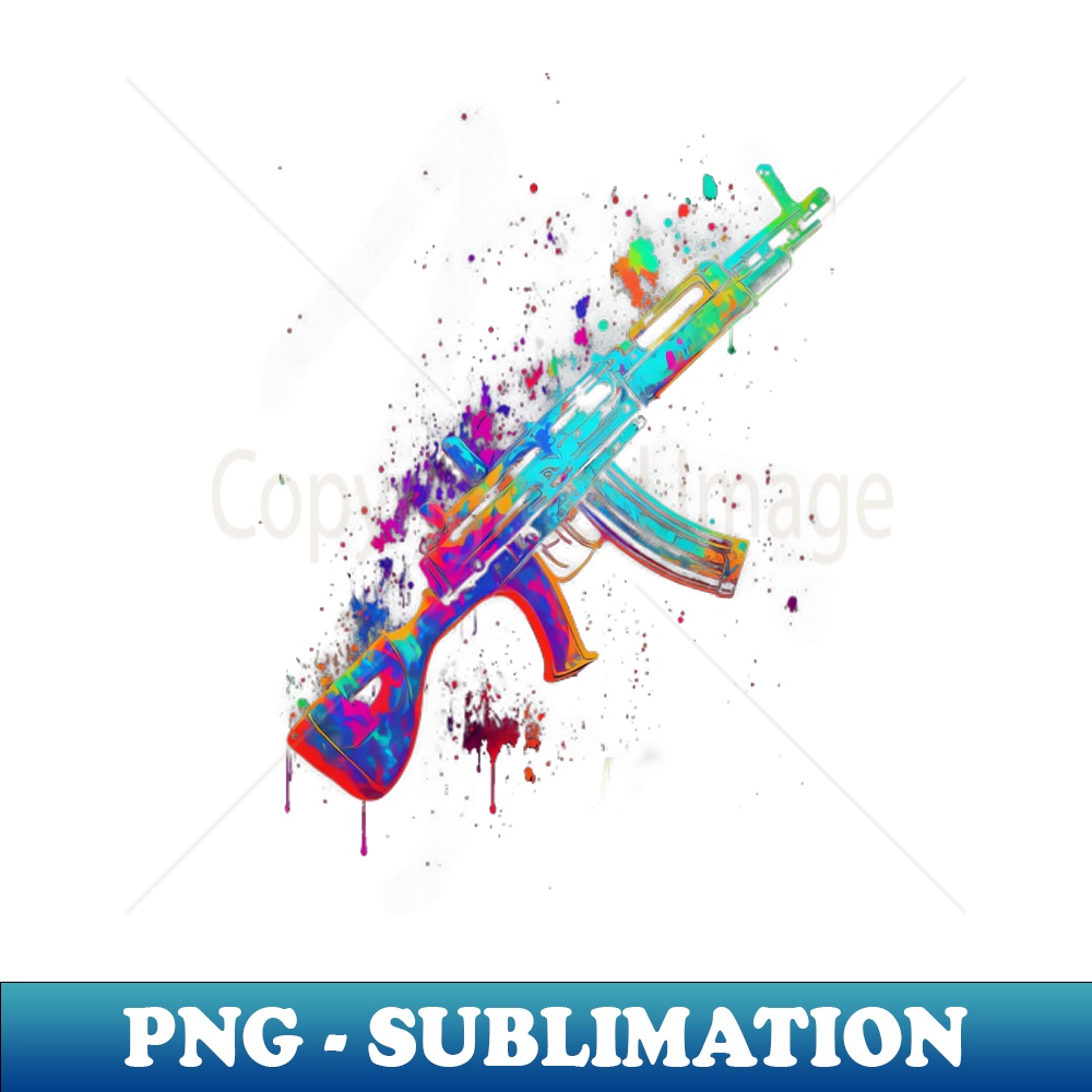 Firepower Fashion The Bold and Colorful AK-47 Design 8 - PNG | Inspire ...