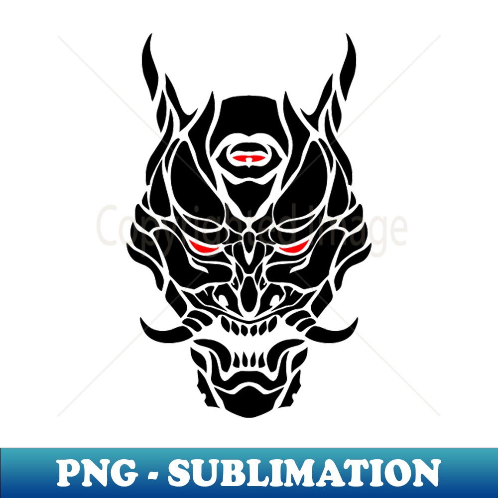black oni mask simple design - Instant Sublimation Digital D | Inspire ...