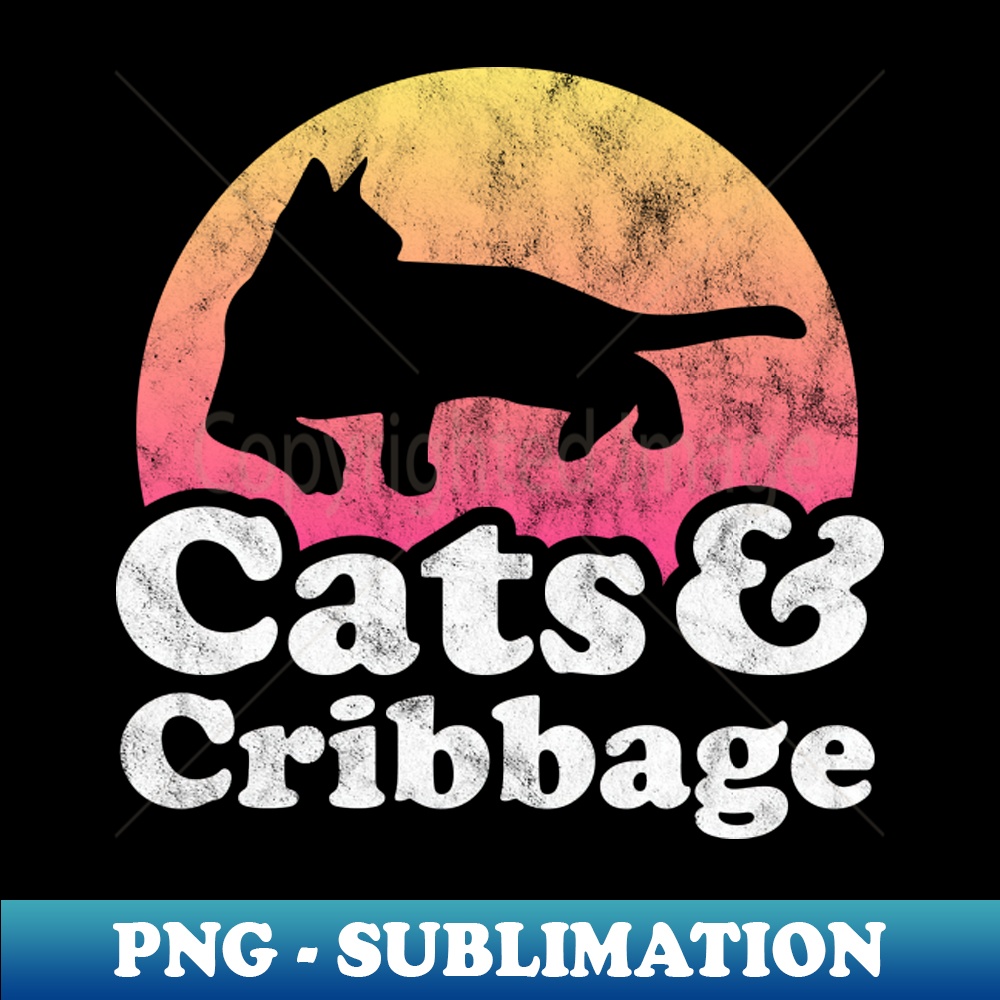 Cats and Cribbage Gift - Instant Sublimation Digital Downloa | Inspire ...