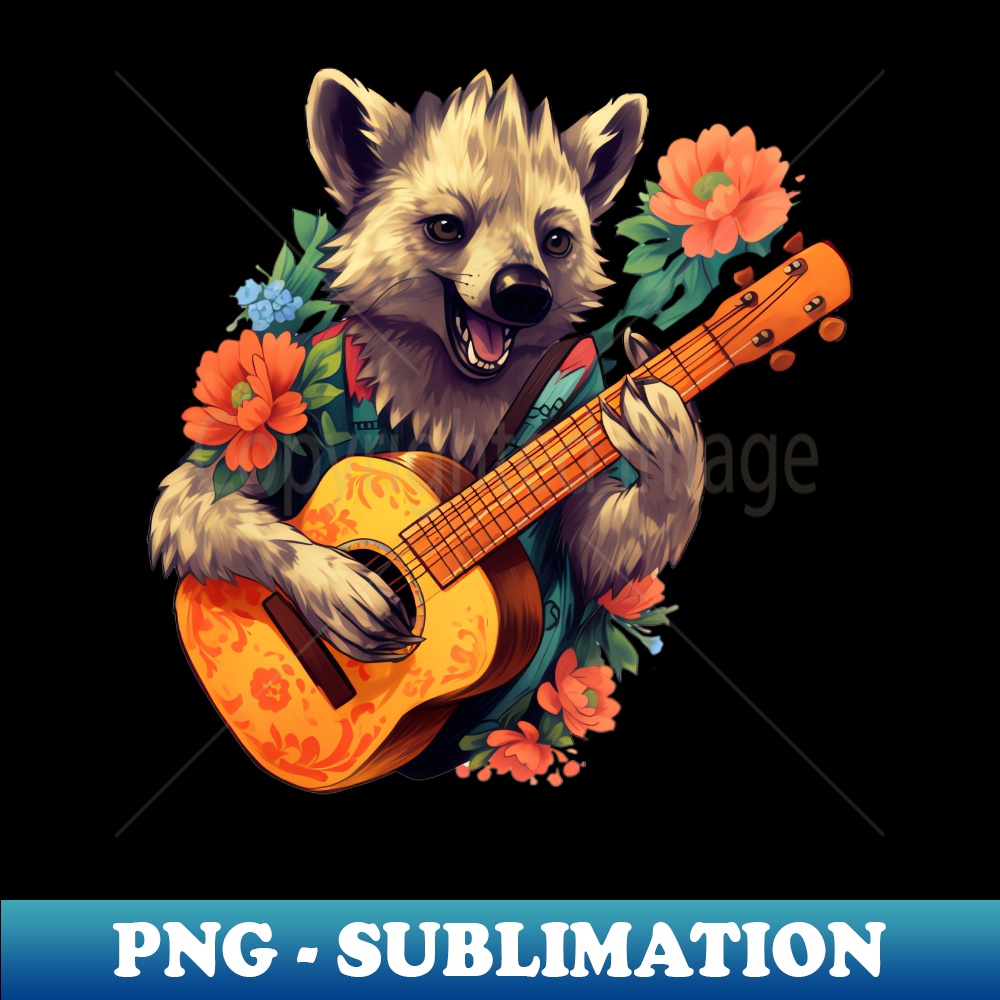 Cute Cottagecore Aesthetic Hyena Guitar Floral - Instant Sub - Inspire ...