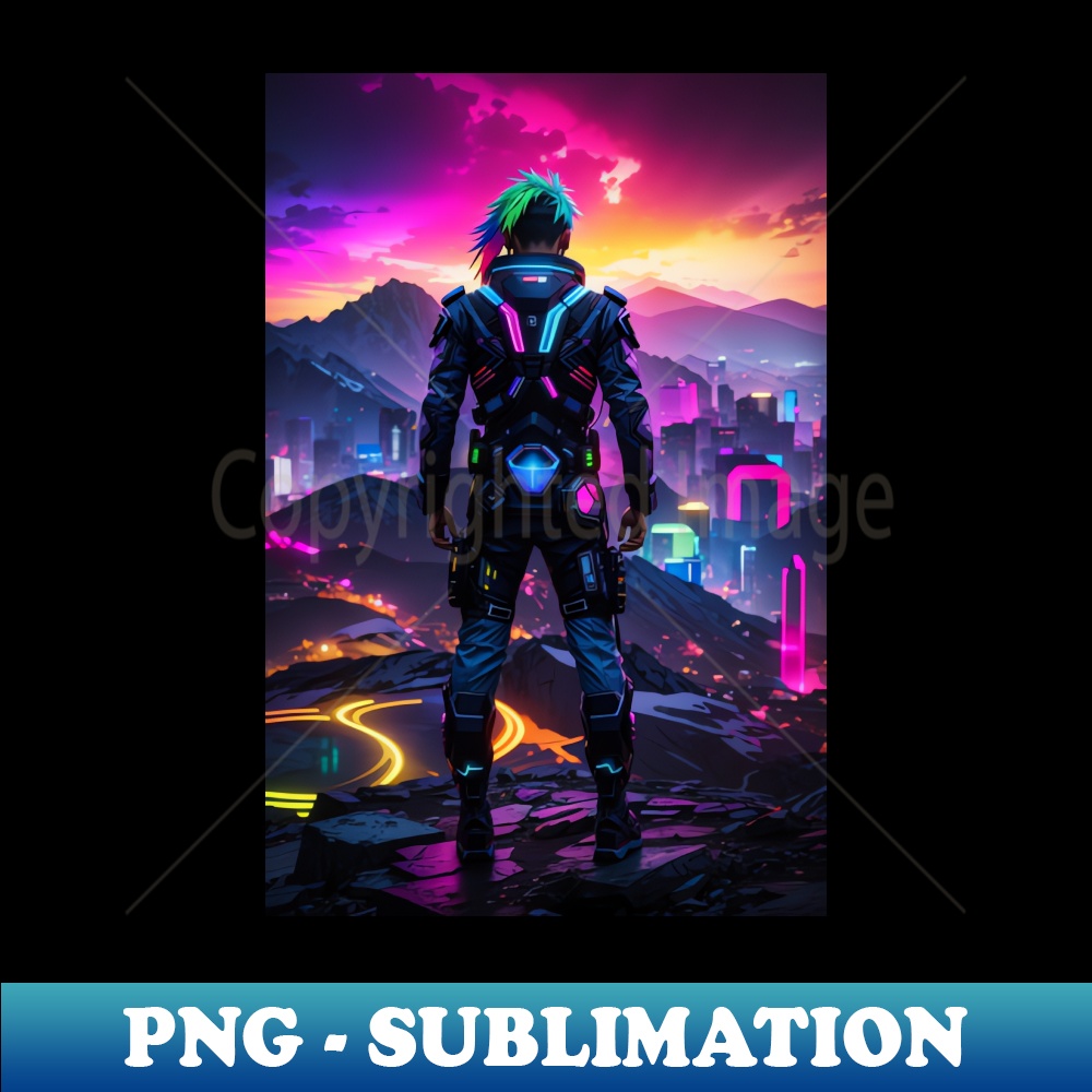 Futuristic Man on a Mission - Instant PNG Sublimation Downlo | Inspire ...