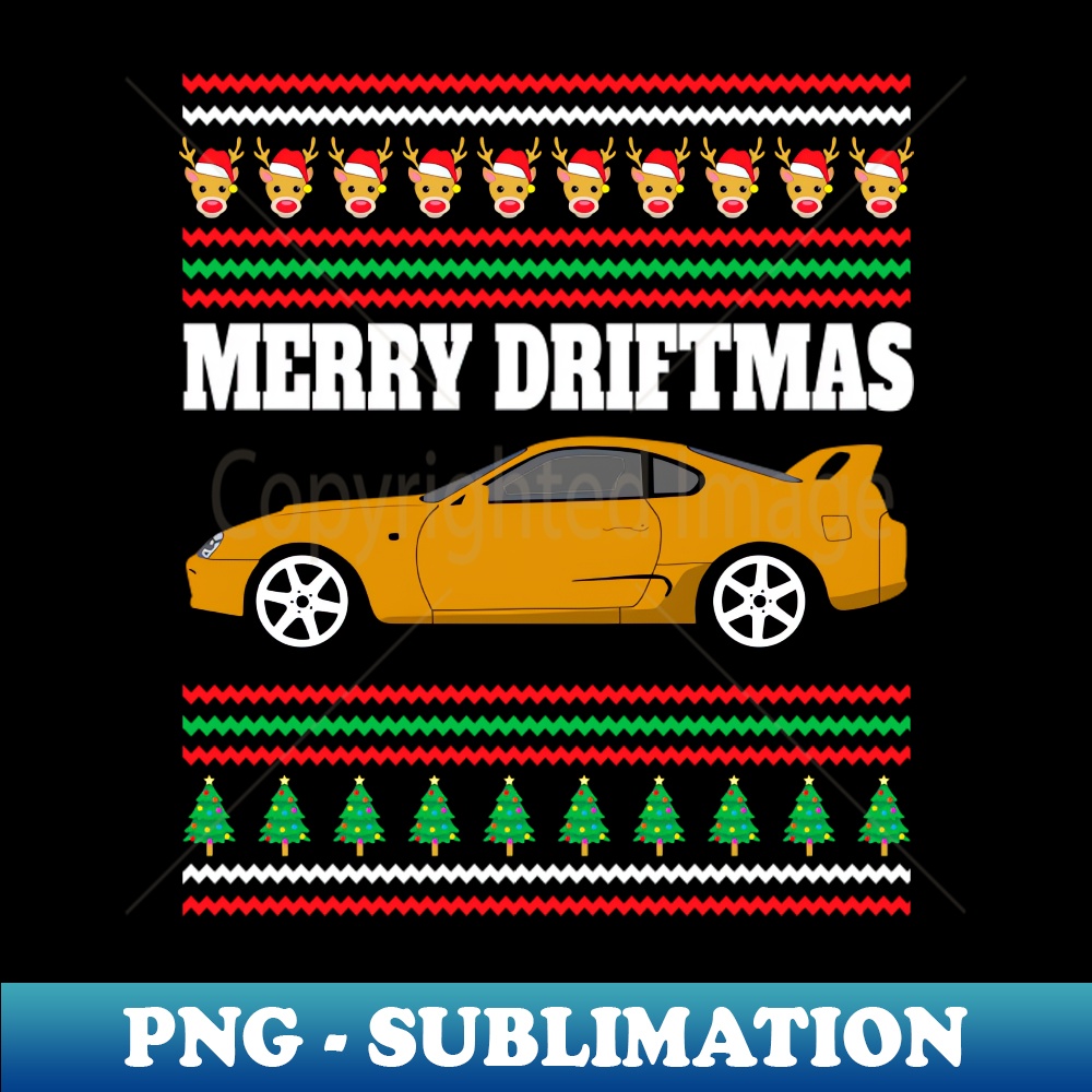 Orange Toyota Supra MK4 A80 Merry Driftmas - Unique Sublimat | Inspire ...
