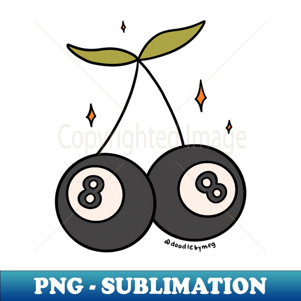 Cherry 8 Ball - Artistic Sublimation Digital File | Inspire Uplift