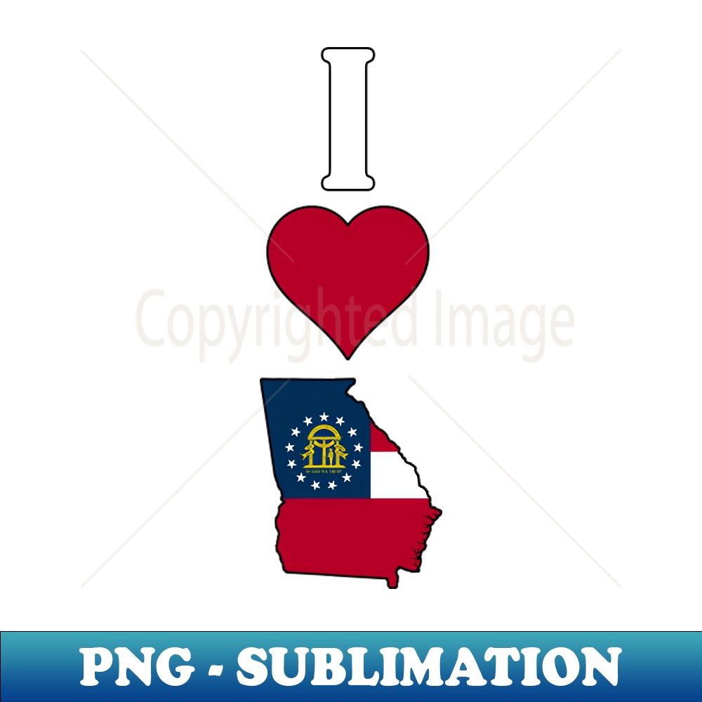 I Love Georgia Vertical I Heart Georgia State Flag Map - Pre | Inspire ...