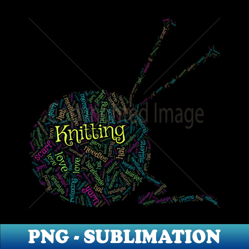 Knitting Wordcloud for Darker Backgrounds - High-Resolution | Inspire ...