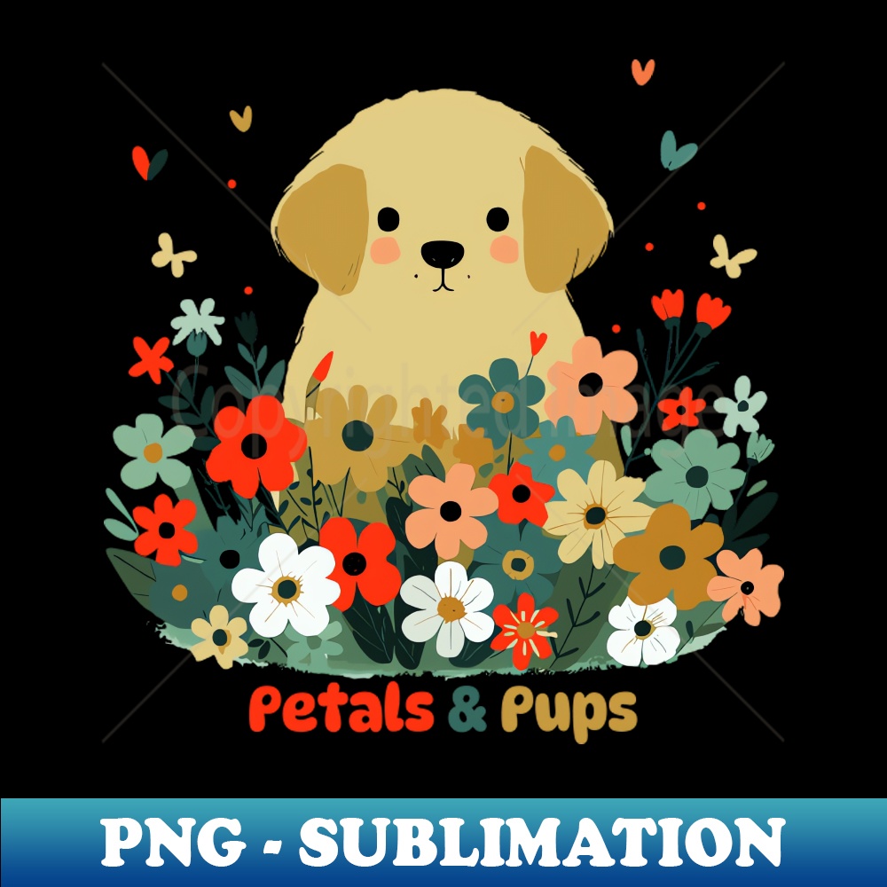 Petals and Pups Cute little Puppy in a flower garden Dog Lov | Inspire ...