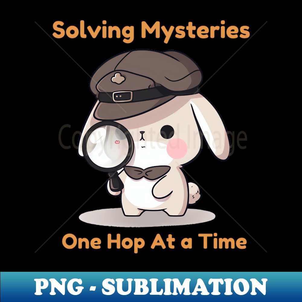 Bunny Detective Hops - Cute Rabbit Solving Mysteries Design | Inspire ...
