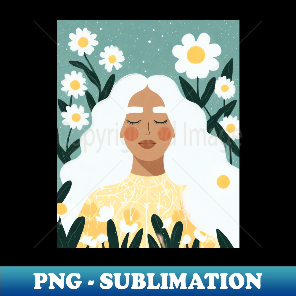 Serene Daisy Dreamer - Signature Sublimation PNG File | Inspire Uplift