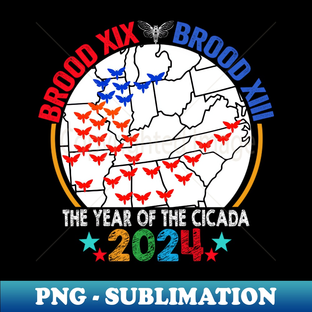 Cicada Brood USA Map Tsunami Bugs Brood XIX Brood XIII 13 Ye | Inspire ...