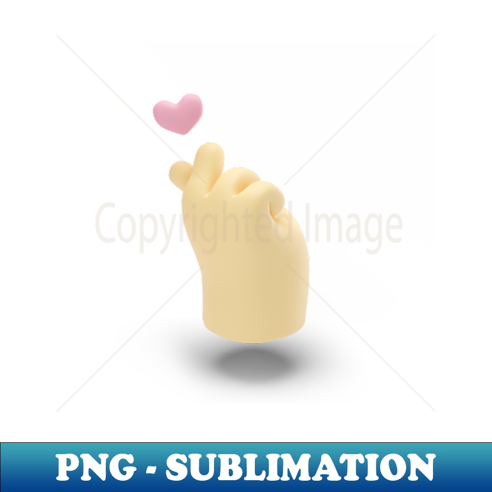 3d korean love hand sign - Aesthetic Sublimation Digital Fil | Inspire ...