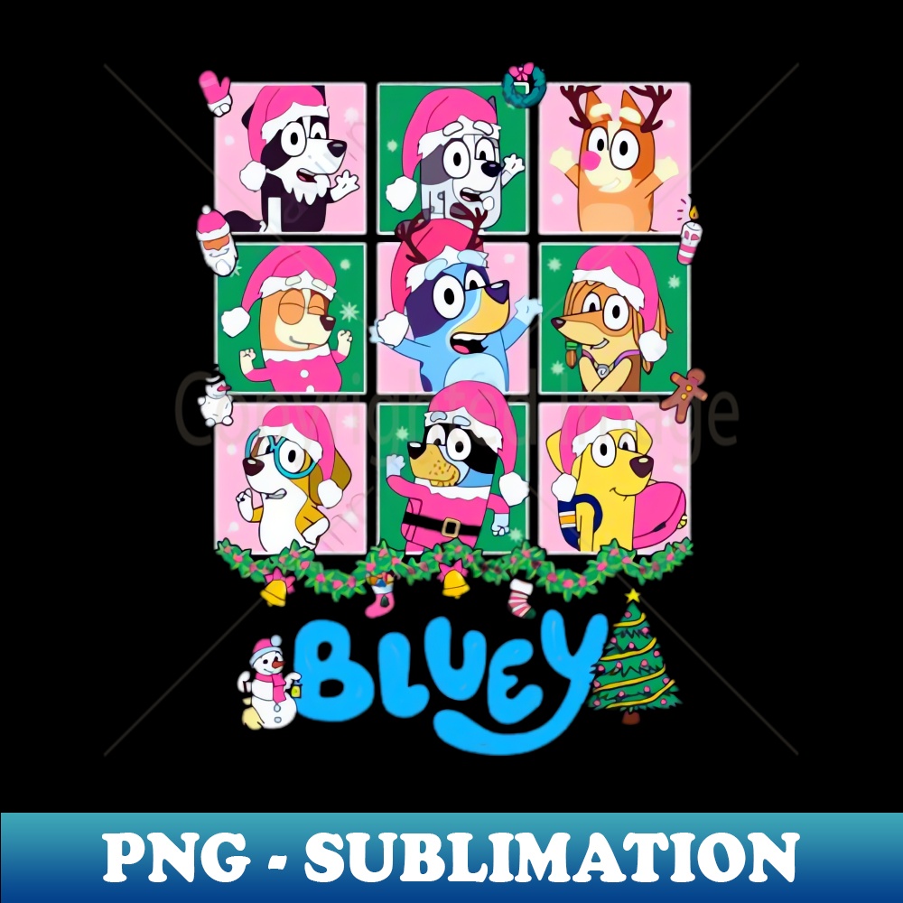 bluey cristmas - High-Resolution PNG Sublimation File | Inspire Uplift