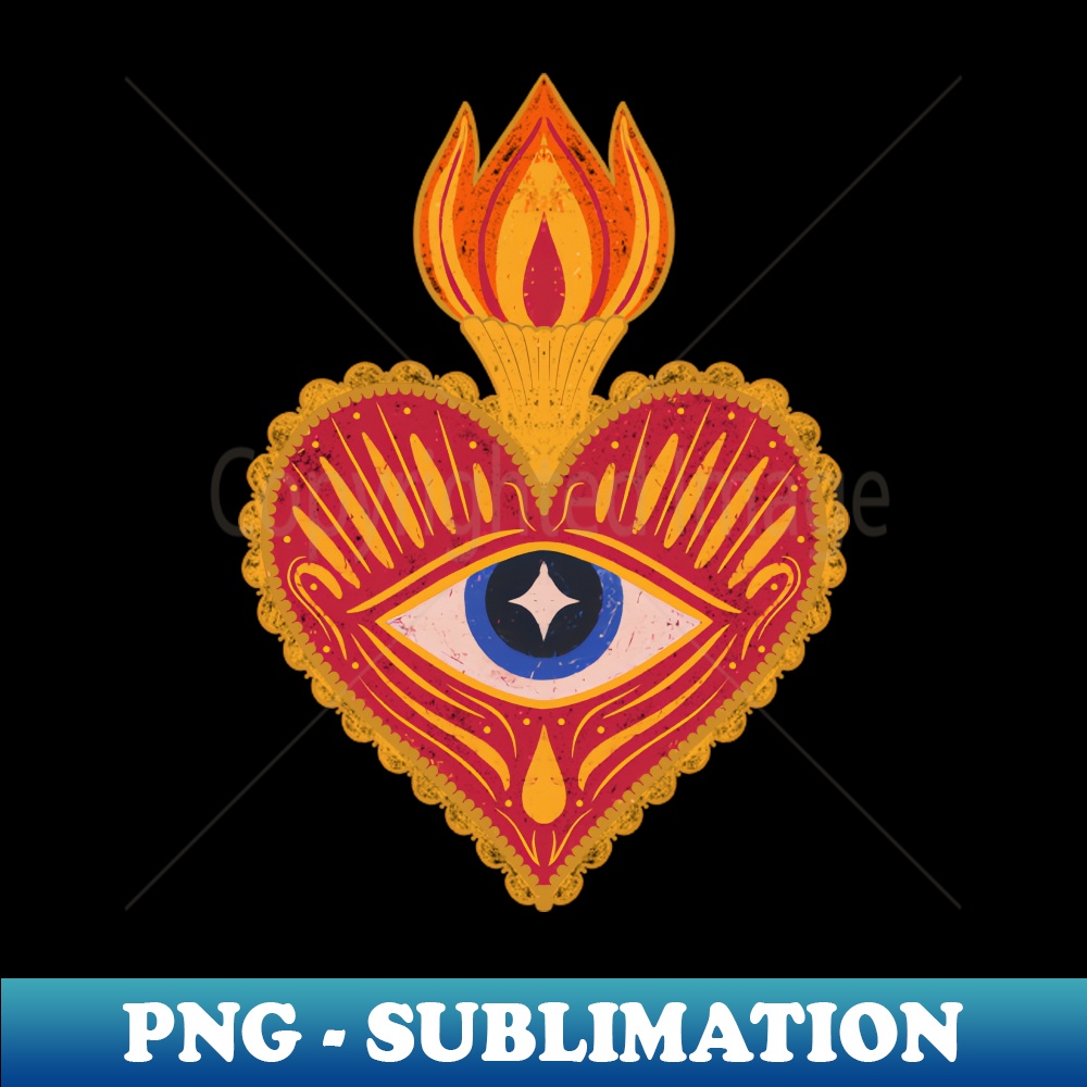 Sacred Heart - Modern Sublimation PNG File | Inspire Uplift