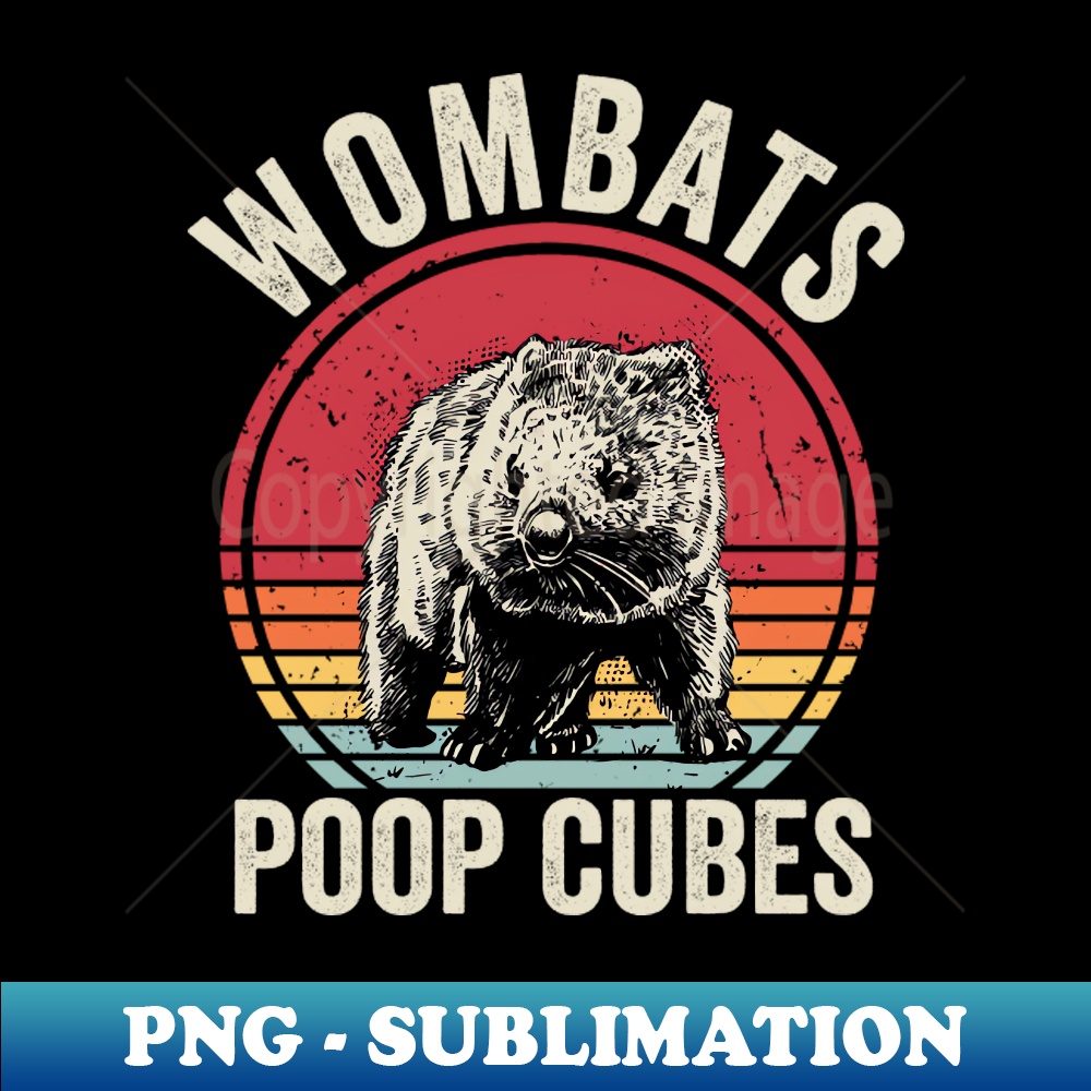 Wombats Poop Cubes Funny Wombat 1 - Sublimation-Ready PNG Fi | Inspire ...