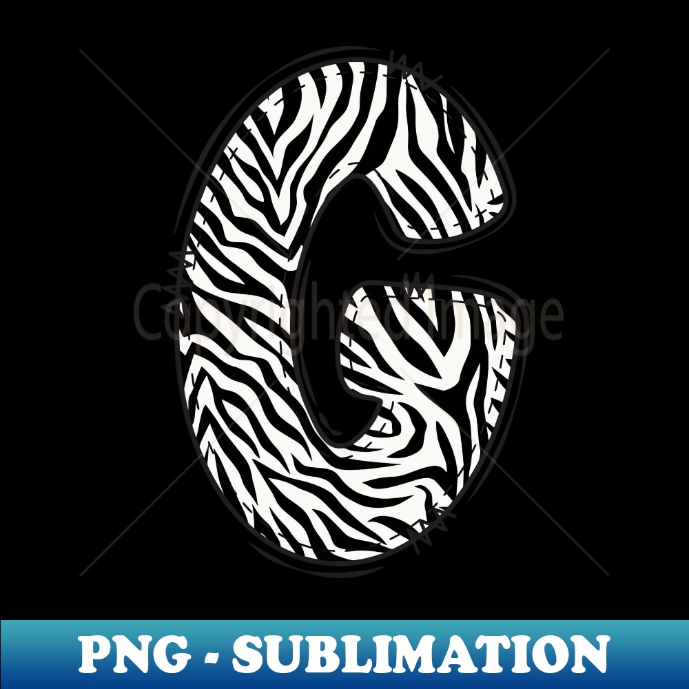 Zebra Letter G - Professional Sublimation Digital Download | Inspire Uplift