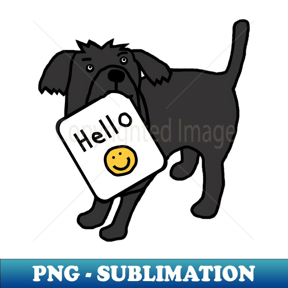 Cute Dog Says Hello - Exclusive Sublimation Digital File | Inspire Uplift