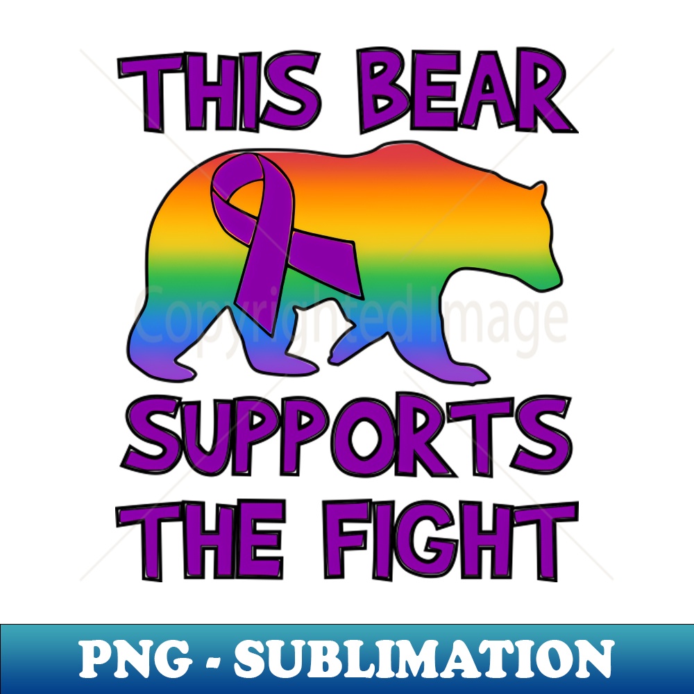 Support-Purple Ribbon - Sublimation-Ready PNG File | Inspire Uplift
