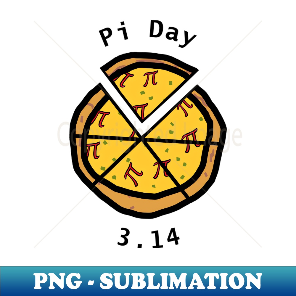 Pi Day 3.14 Pizza Topped with Pi Symbol - PNG Sublimation Di | Inspire ...