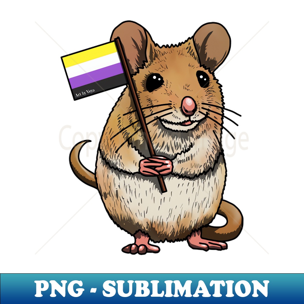 Enby Mouse - PNG Transparent Sublimation Design | Inspire Uplift