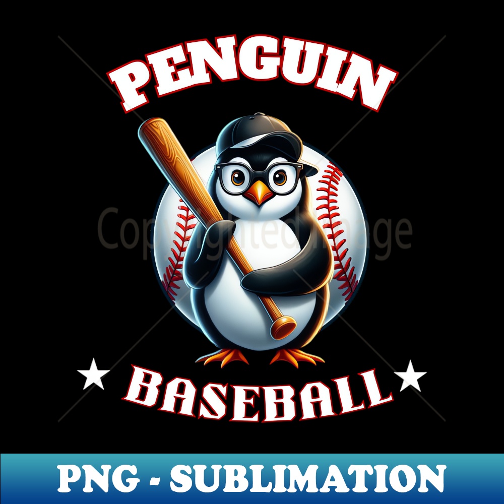 penguin baseball - PNG Transparent Sublimation File | Inspire Uplift